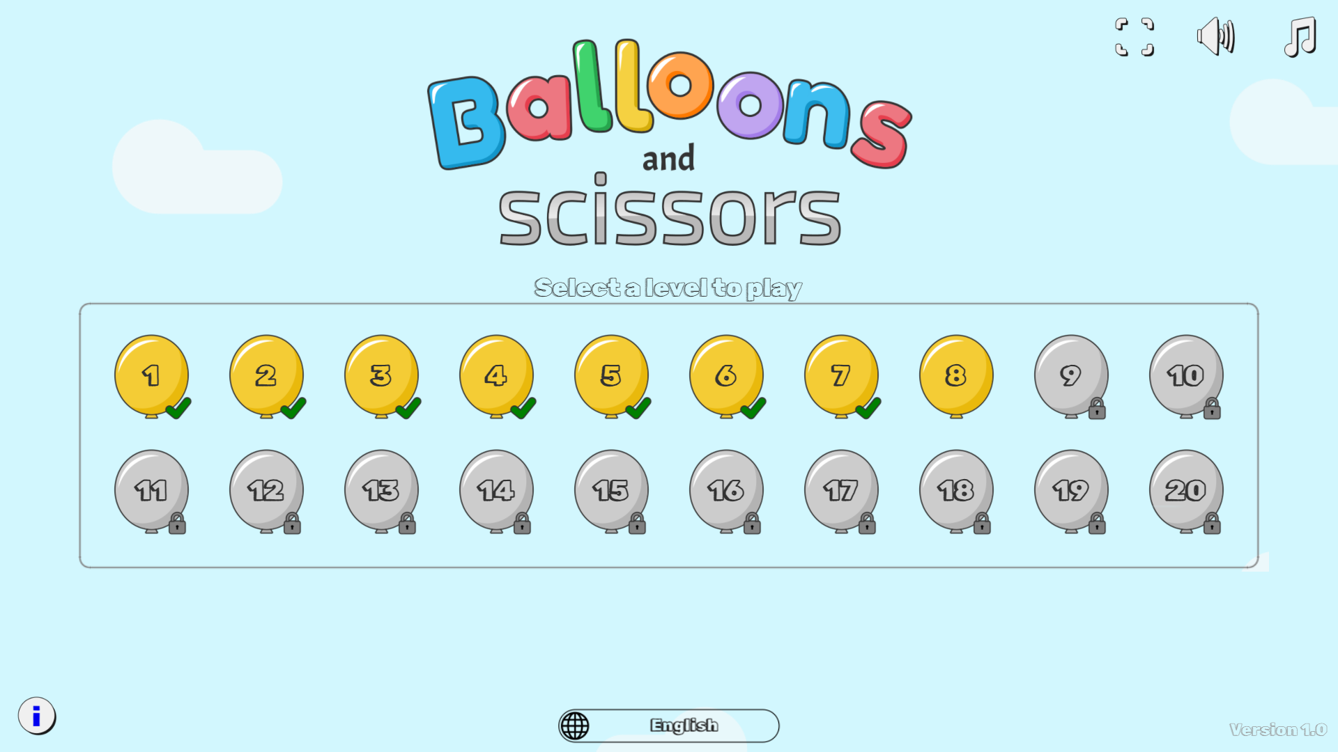 Balloons and scissors - HTML5 Puzzle game by trezegames | CodeCanyon